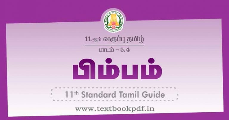 TN 11th Standard Tamil Guide | Lesson 5.4 பிம்பம்
