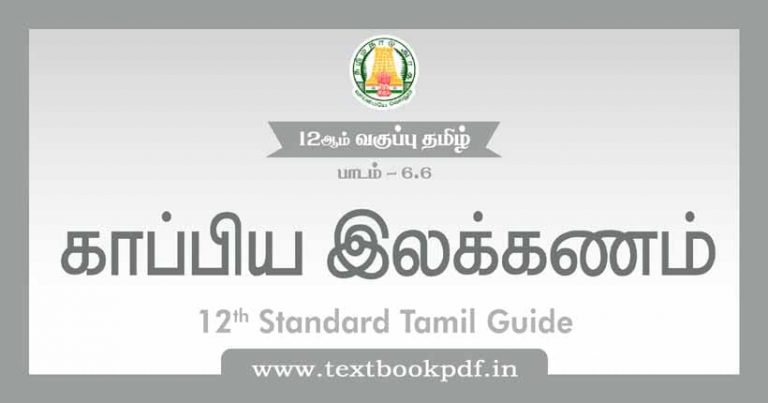 TN 12th Standard Tamil Guide | Lesson 6.6 காப்பிய இலக்கணம்
